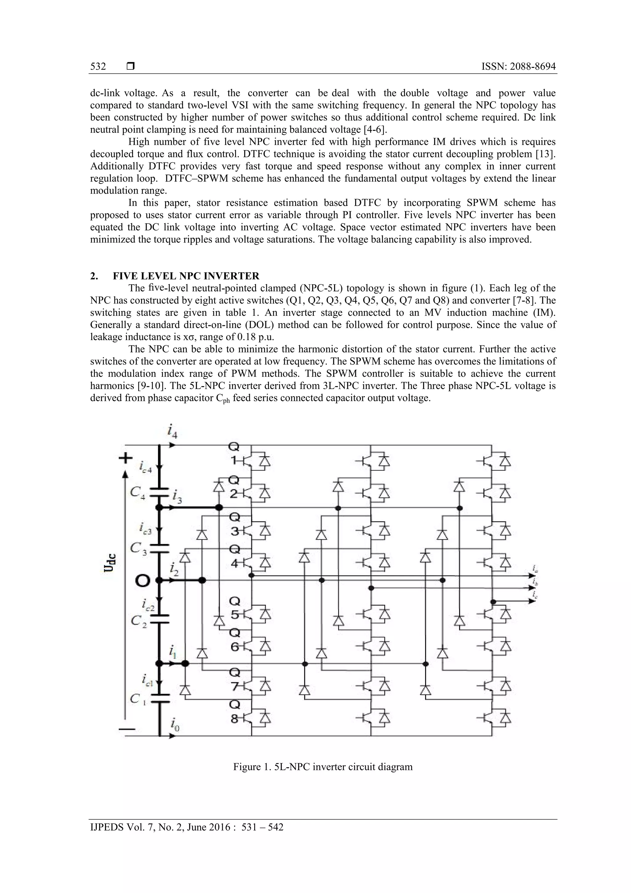An Improved Dtfc Based Five Levels Npc Inverter Fed Induction Motor
