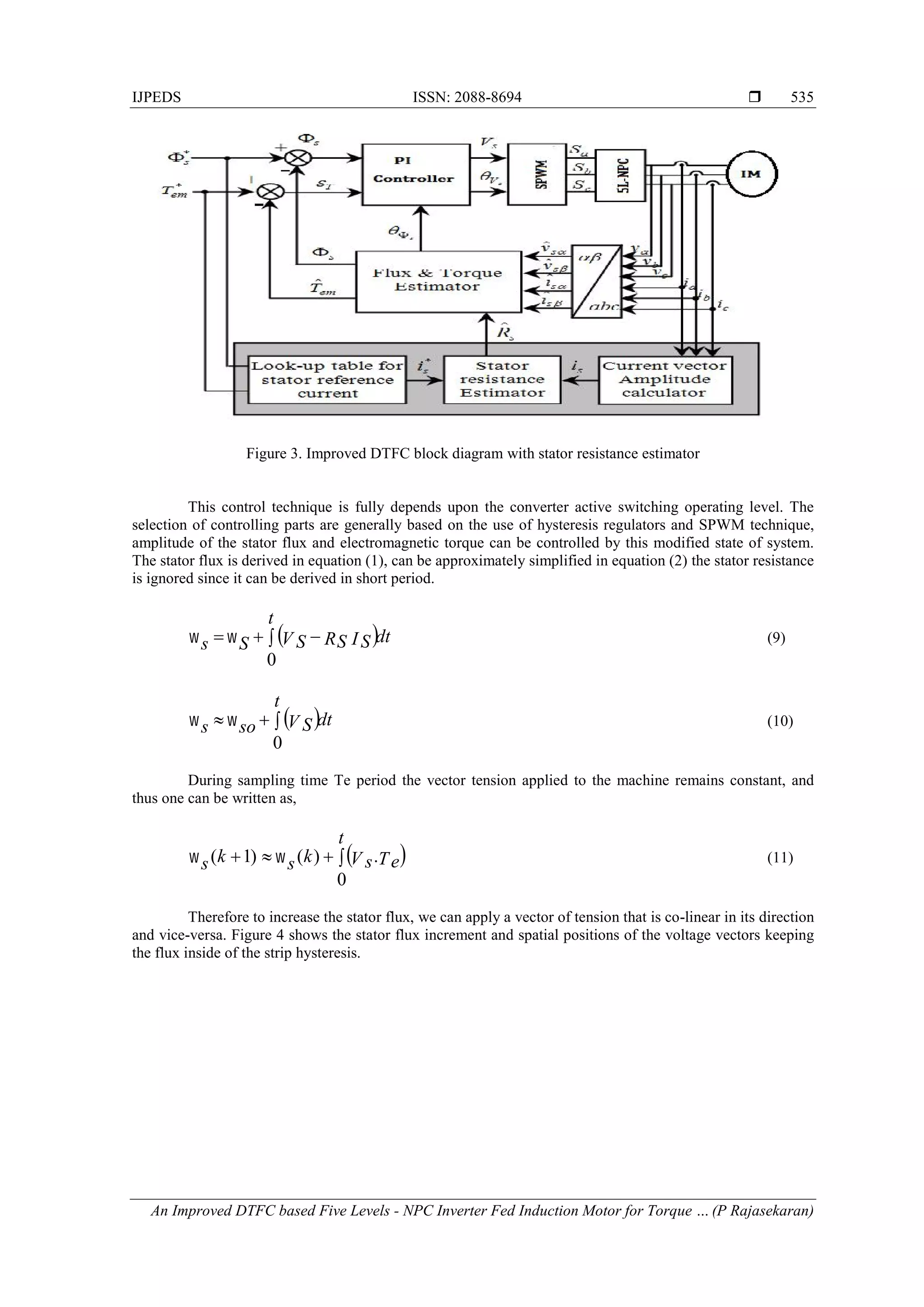 An Improved Dtfc Based Five Levels Npc Inverter Fed Induction Motor For Torque Ripple