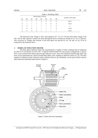 An Improved DTFC based Five Levels - NPC Inverter Fed Induction Motor ...