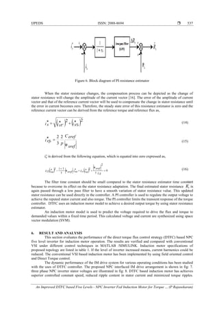 An Improved DTFC based Five Levels - NPC Inverter Fed Induction Motor for Torque Ripple ...
