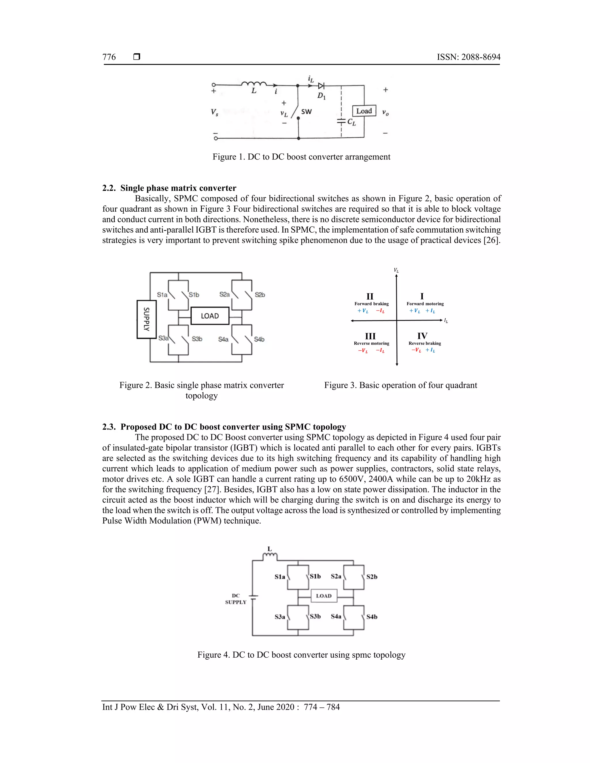 Modeling and simulation of DC to DC boost converter using single phase matrix converter topology ...
