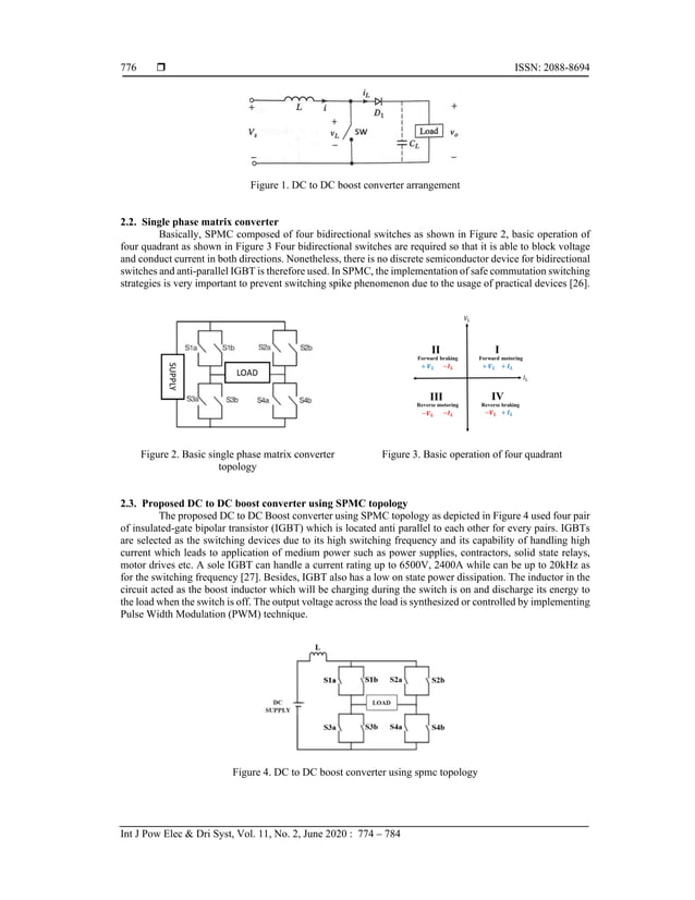 Modeling and simulation of DC to DC boost converter using single phase matrix converter topology ...