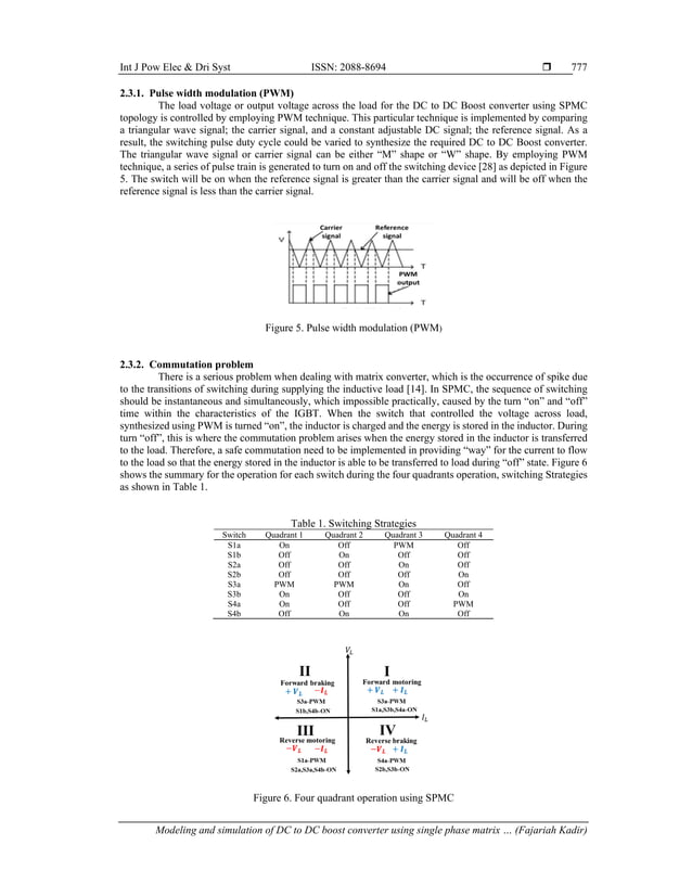 Modeling and simulation of DC to DC boost converter using single phase matrix converter topology ...