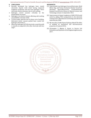 Analysis and Investigation of Ms Weldment Using Unbaked E7018 Electrode ...