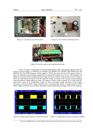 Five-level PWM Inverter with a Single DC Power Source for DC-AC Power ...