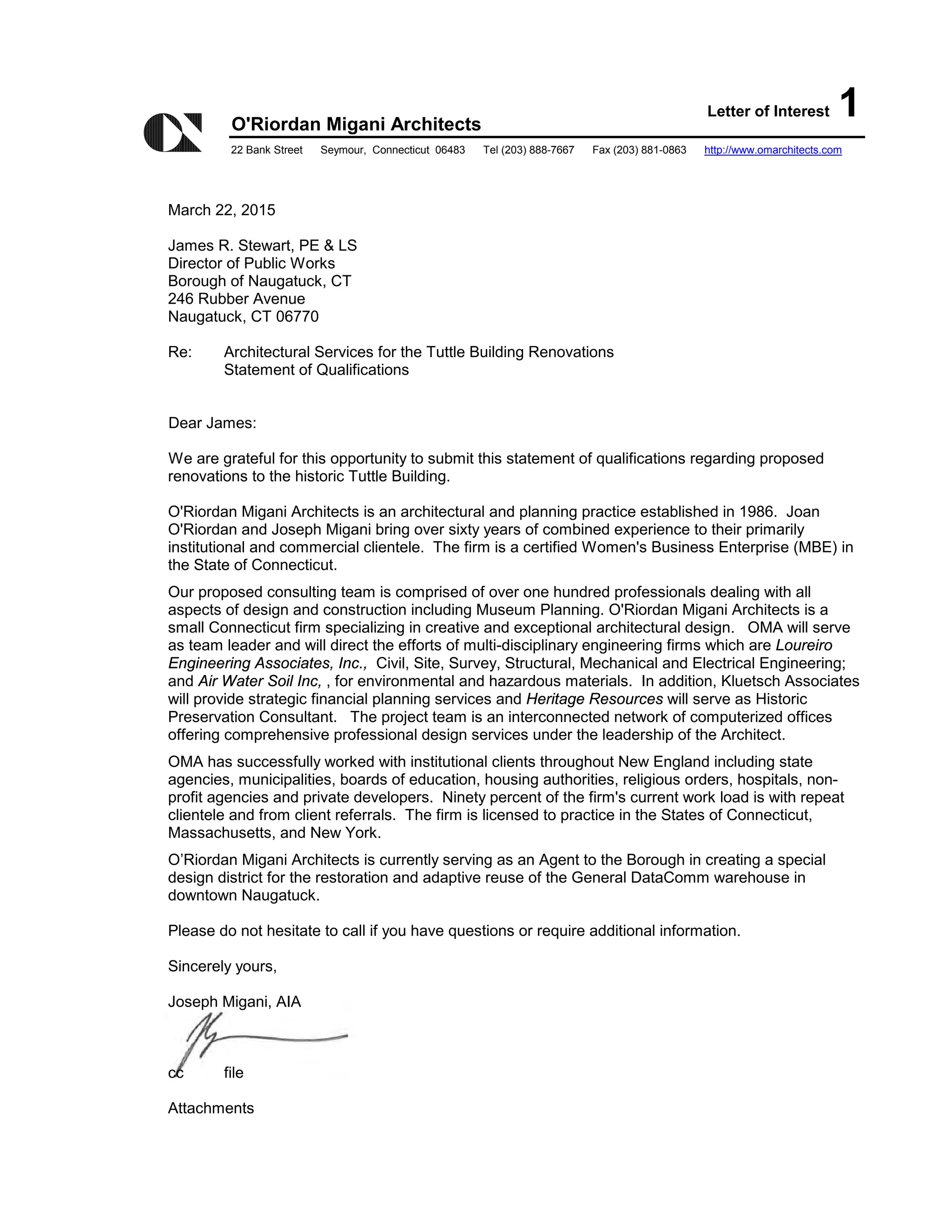 Sample OMA RFQ Submission | PDF