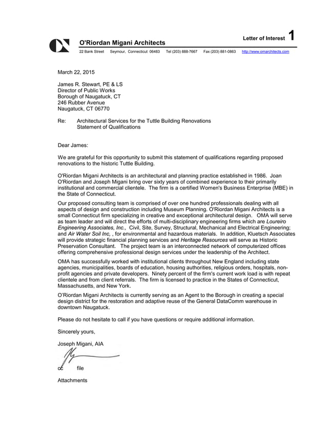 Sample OMA RFQ Submission | PDF