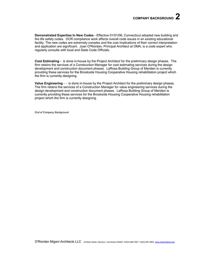 Sample OMA RFQ Submission | PDF