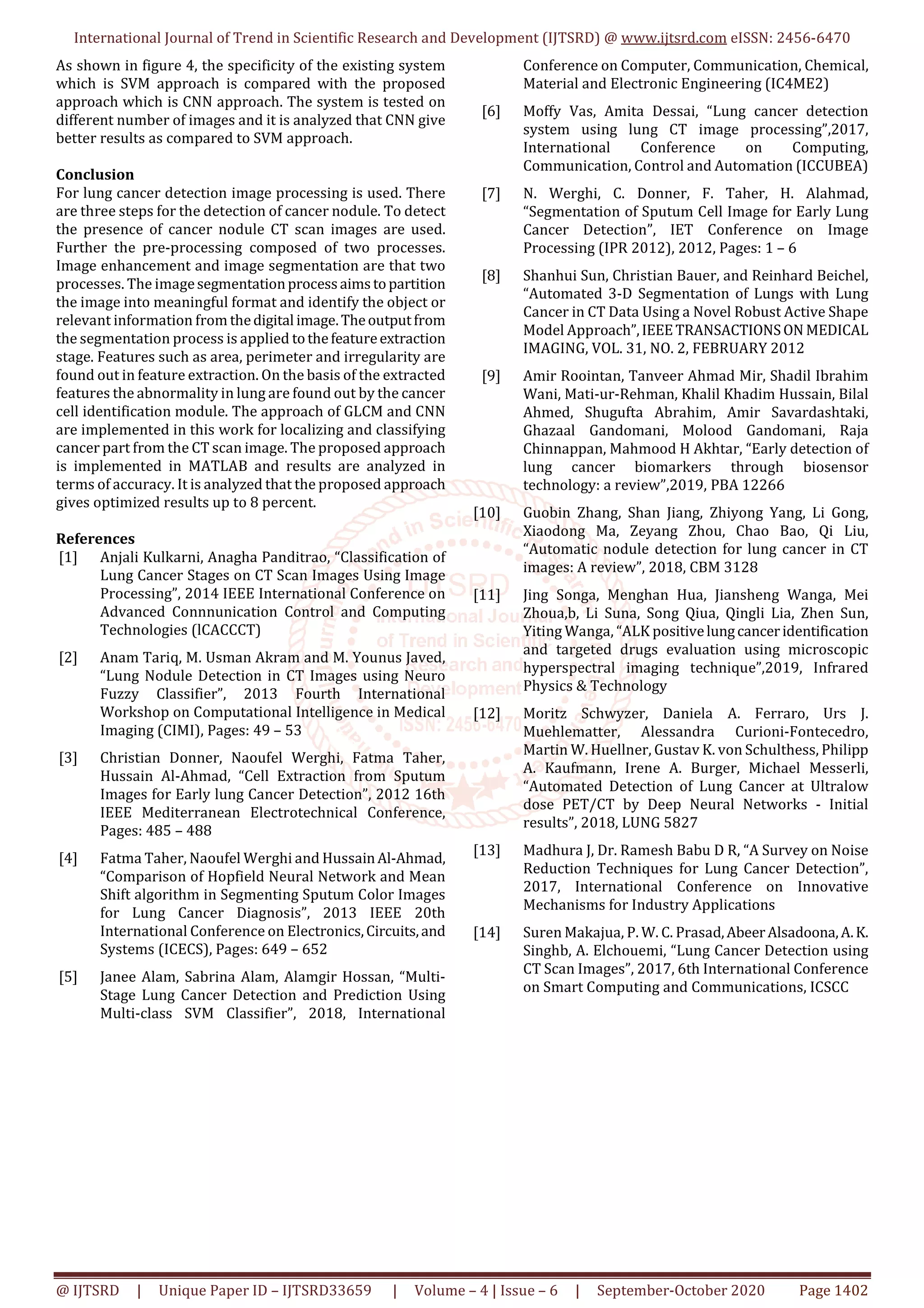 Lung Cancer Detection Using Machine Learning Pdf