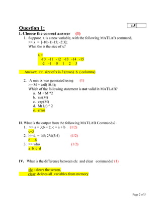 matlab example | PDF