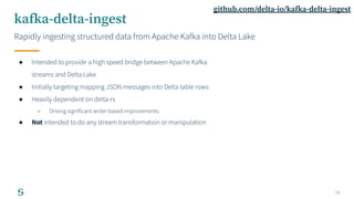 Growing the Delta Ecosystem to Rust and Python with Delta-RS | PPT