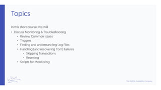 Training Slides: 252 - Monitoring & Troubleshooting | PDF