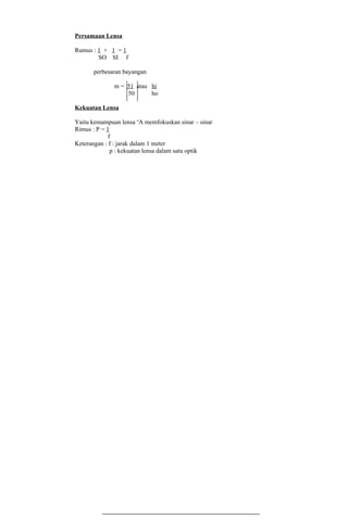 Rumus Fisika Kelas 8 | DOC