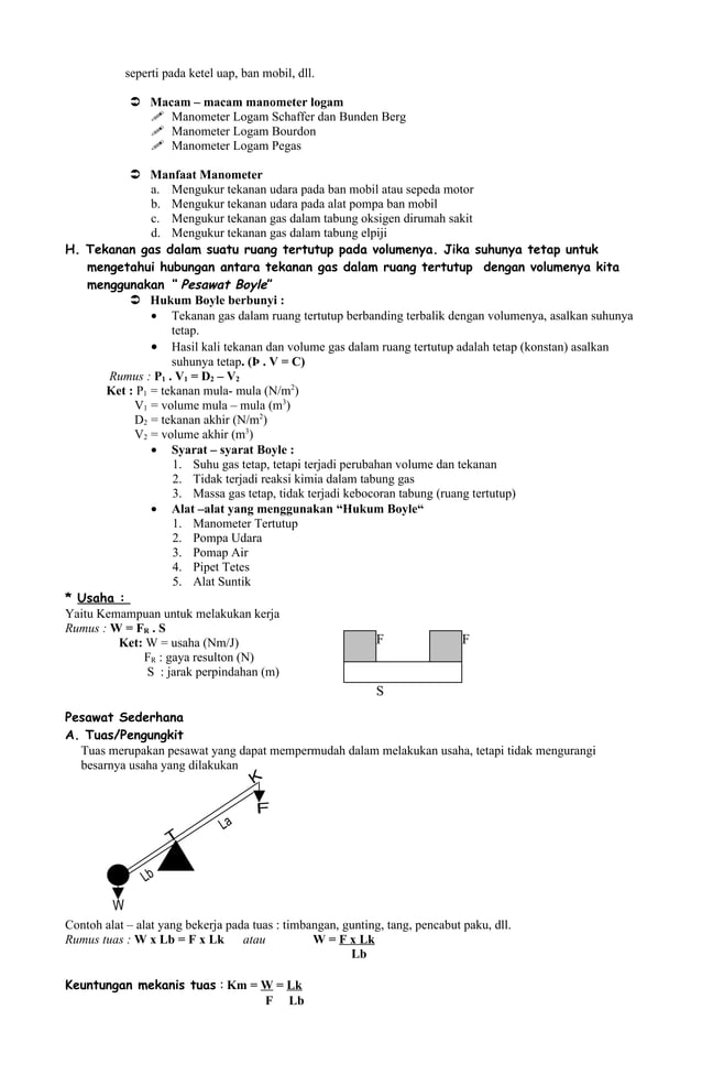 Rumus Fisika Kelas 8 | DOC