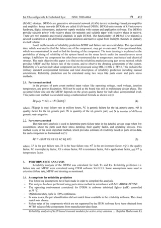Reliability analysis of GAN based transmit modules for active array antenna of phased array ...