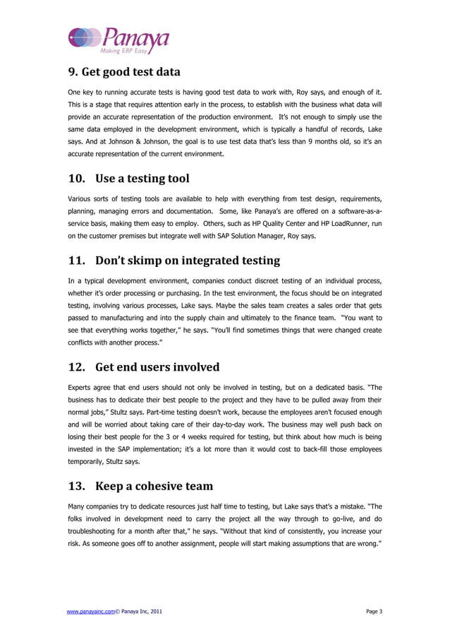 25 SAP Testing Secrets | PDF