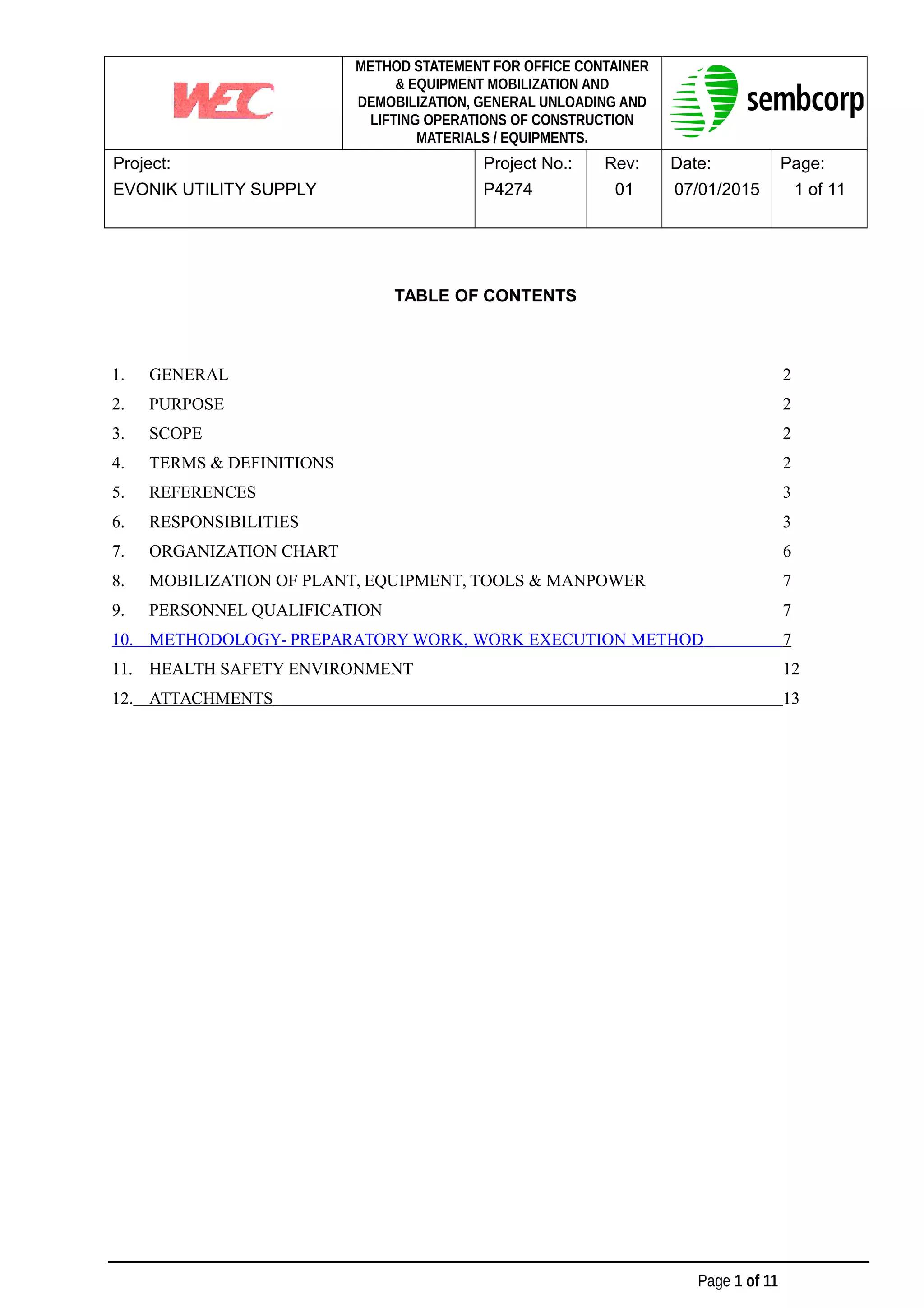 252113184 method-statement-for-office-container-and-equipment ...