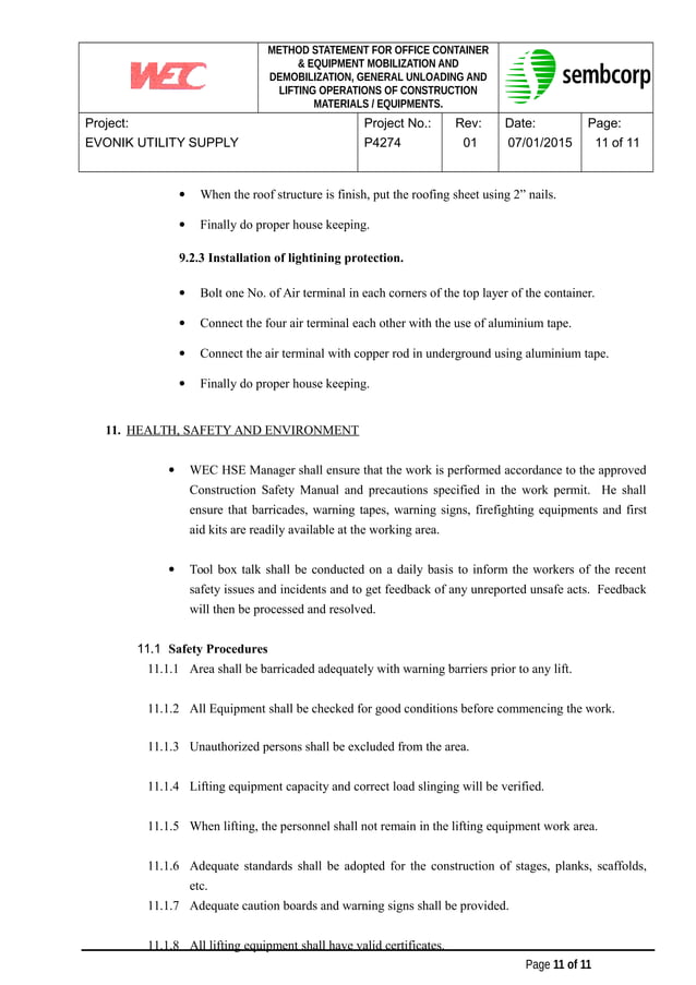 252113184 method-statement-for-office-container-and-equipment ...