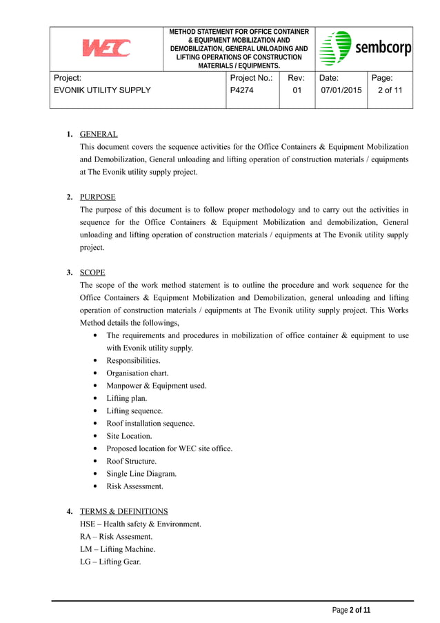 252113184 method-statement-for-office-container-and-equipment ...