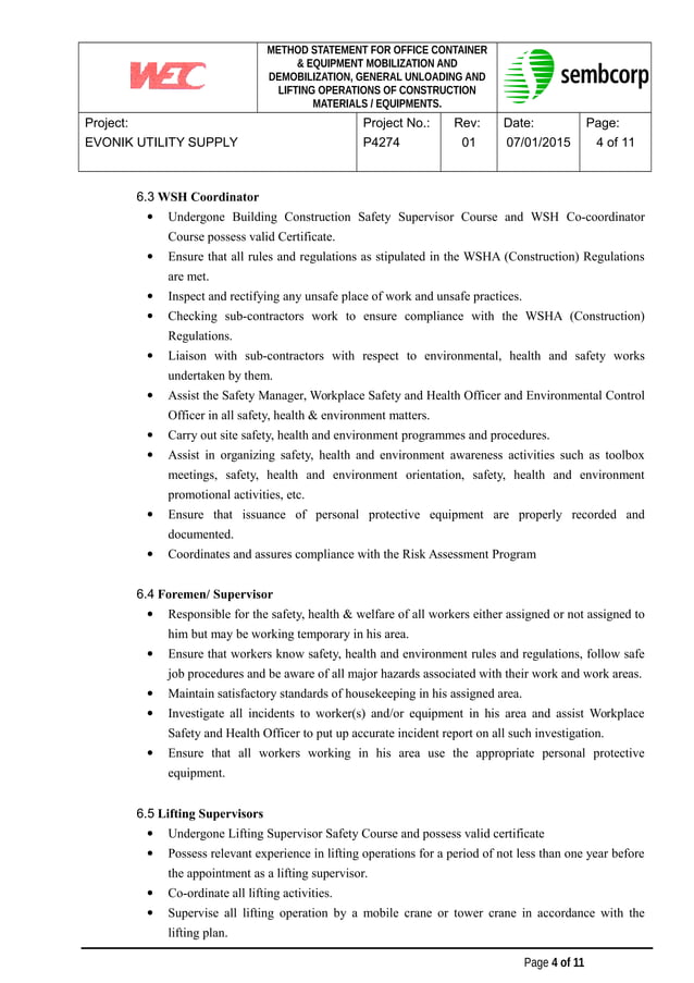 252113184 method-statement-for-office-container-and-equipment ...