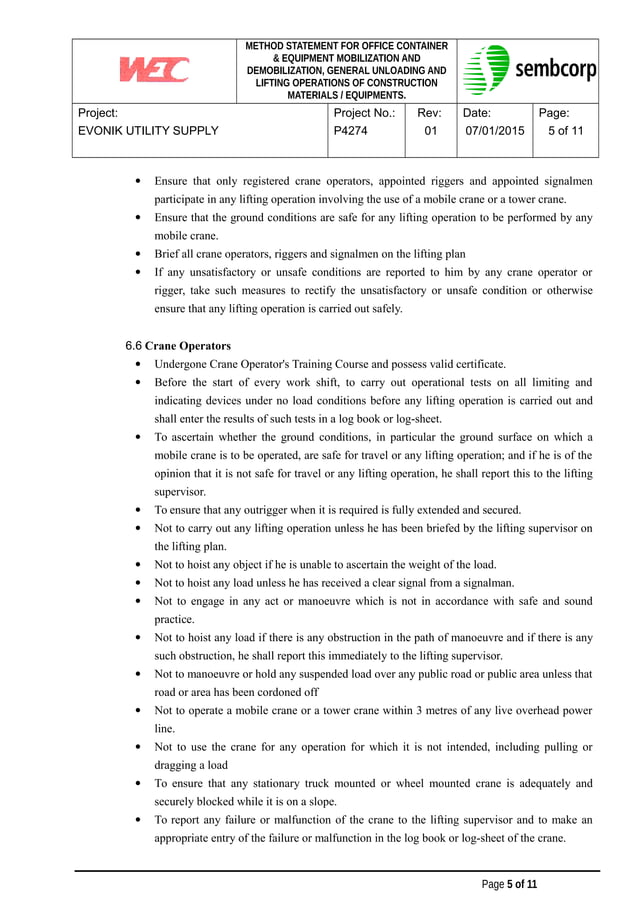 252113184 method-statement-for-office-container-and-equipment ...