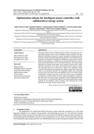 Optimization scheme for intelligent master controller with collaboratives energy system | PDF