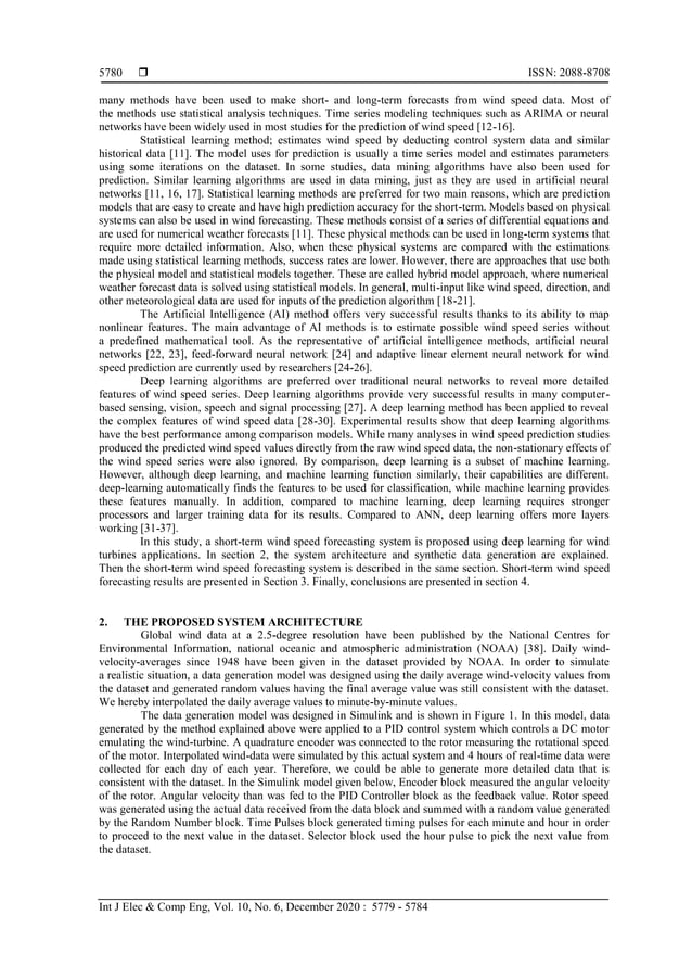 Short Term Wind Speed Forecasting System Using Deep Learning For Wind