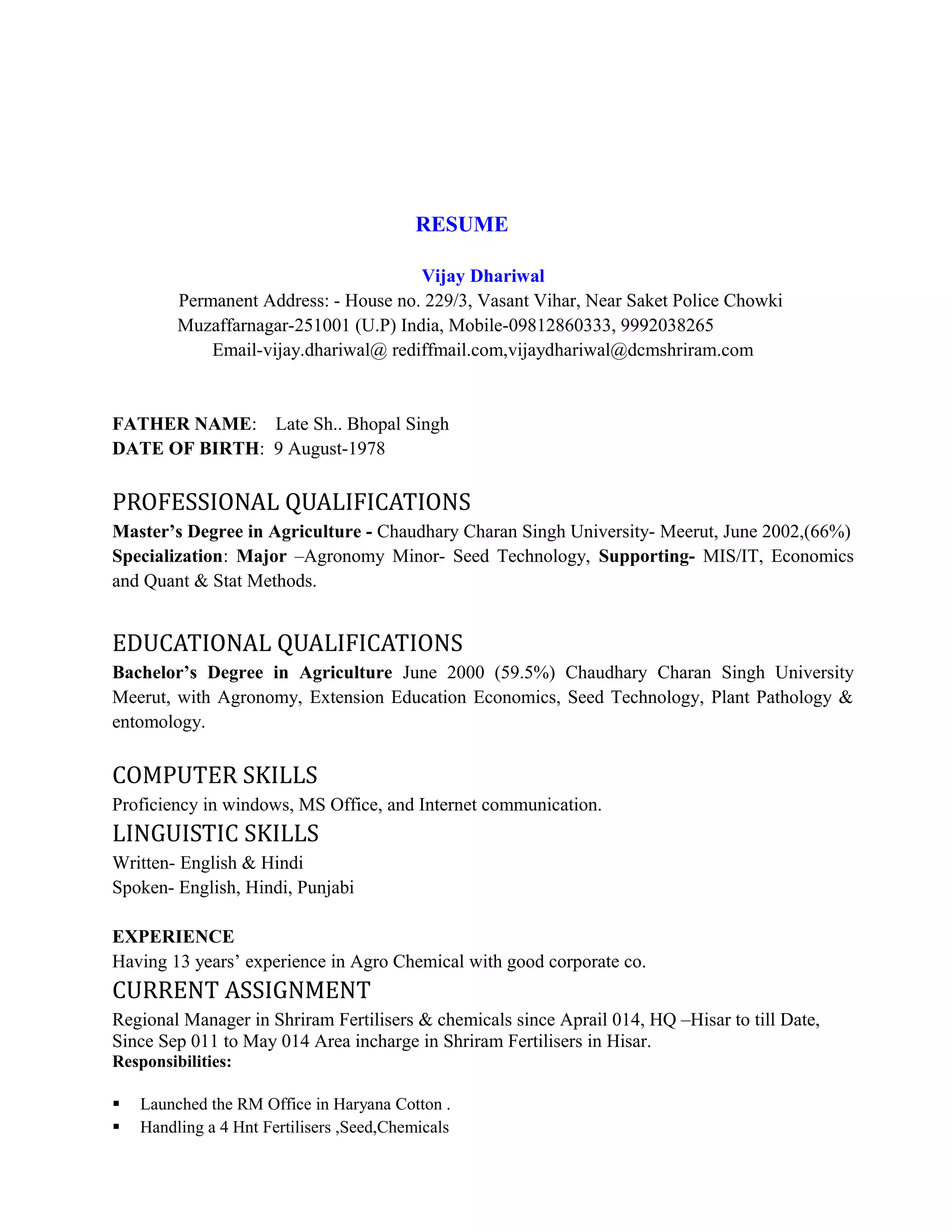 VIJAY_DHARIWAL_CV_3 | PDF