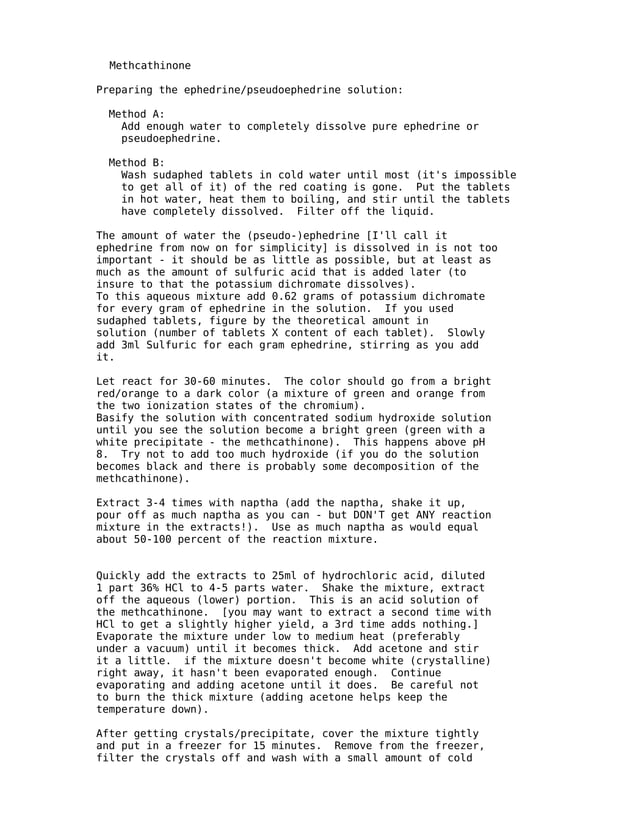 2522894 Methcathinone Synthesis 1 | PDF