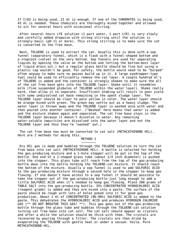 2522894 Methcathinone Synthesis 1 | PDF
