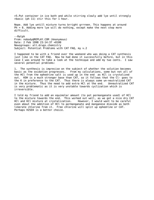 2522894 Methcathinone Synthesis 1 | PDF