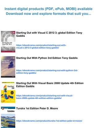 Starting out with C from control structures through objects Eighth ...
