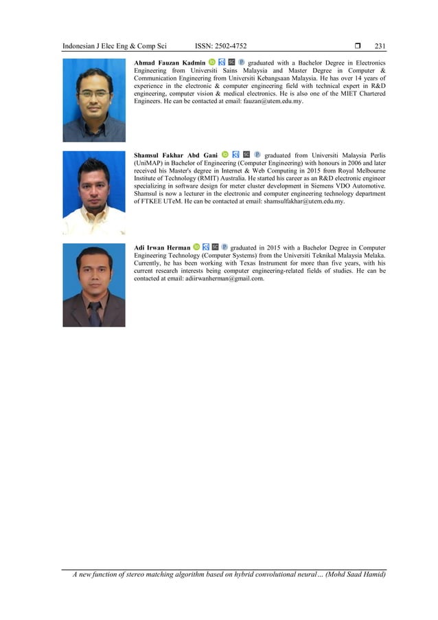 A new function of stereo matching algorithm based on hybrid convolutional neural network | PDF