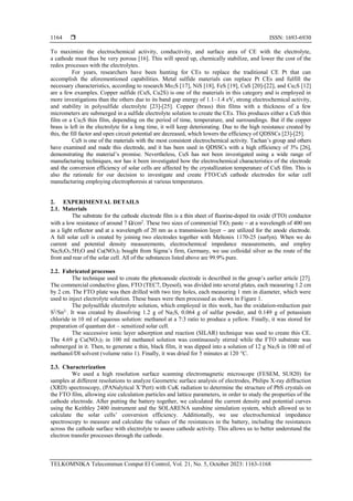 Impact of CuS counter electrode calcination temperature on quantum dot ...