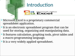 Comprehensive Guide to Microsoft Excel: Features, Formulas, and ...