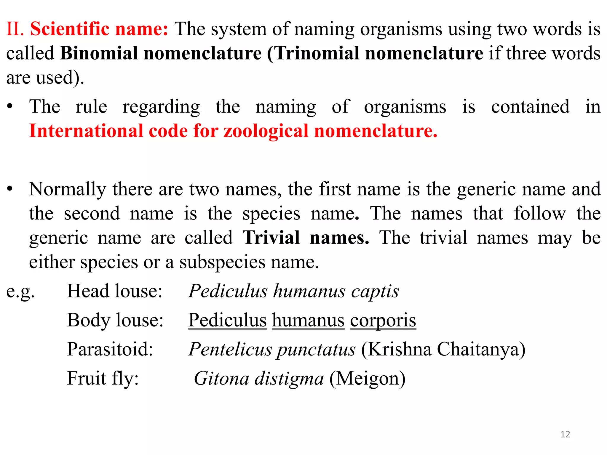 Taxonomy, principles and procedures | PPTX