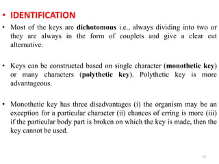 Taxonomy, principles and procedures | PPTX