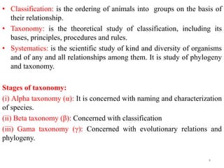 Taxonomy, principles and procedures | PPTX