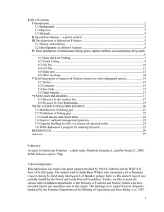 Deskstudy2005 Bycatch in Indonesian fisheries | PDF