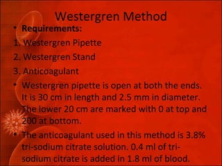erythrocyte sedimentation rate | PPT