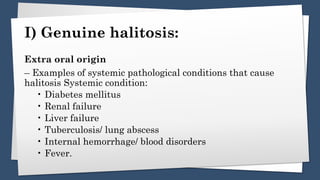 Oral Halitosis | PPT