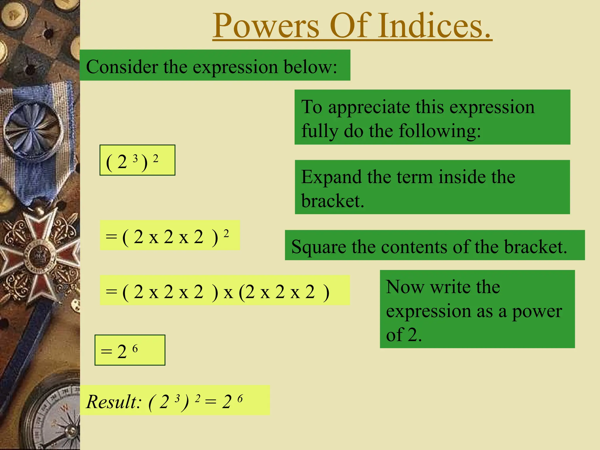 Indices powerpoint presentation to be su | PPT