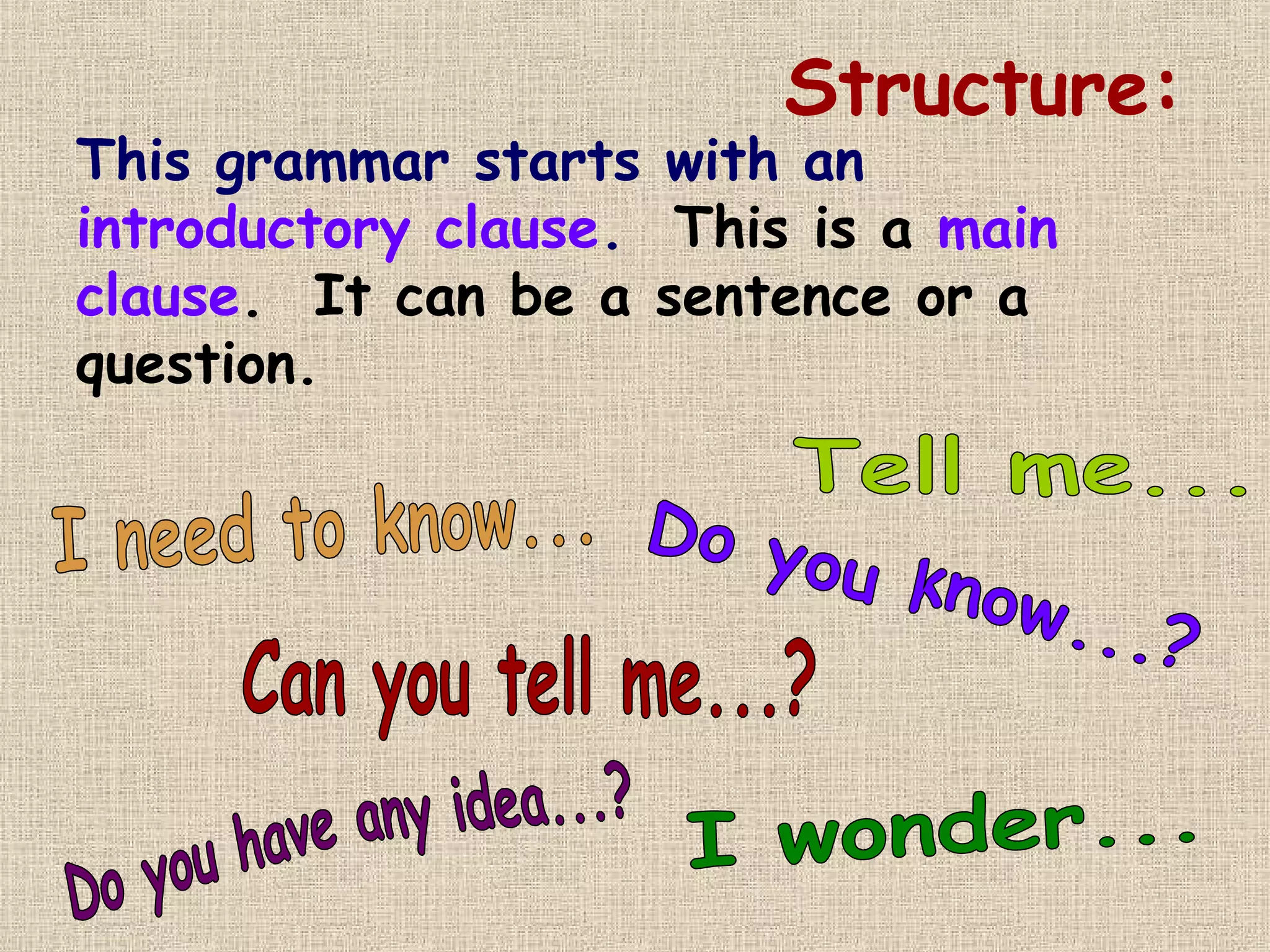 indirect questions | PPT