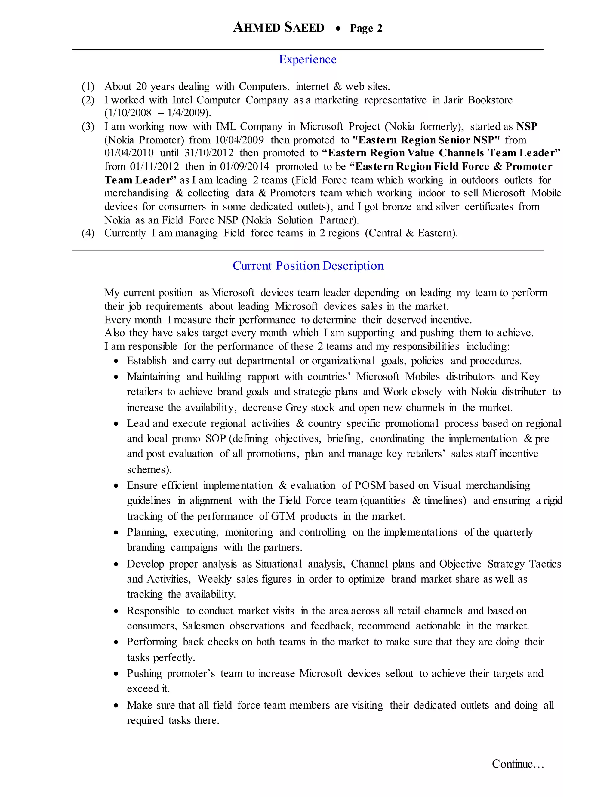 Ahmad_Saeed_CV | PDF