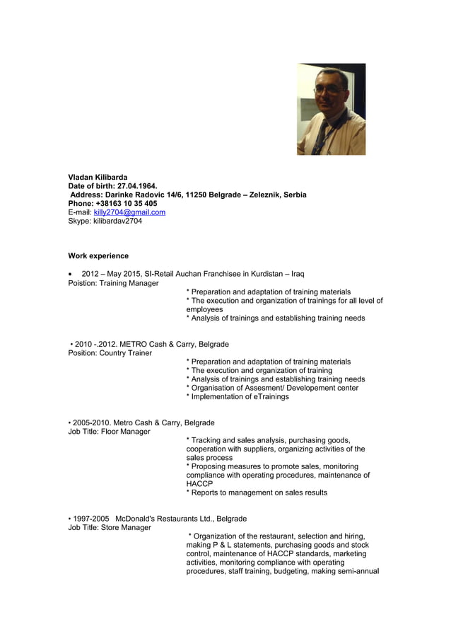 Vladan Kilibarda Eng2. CV | PDF