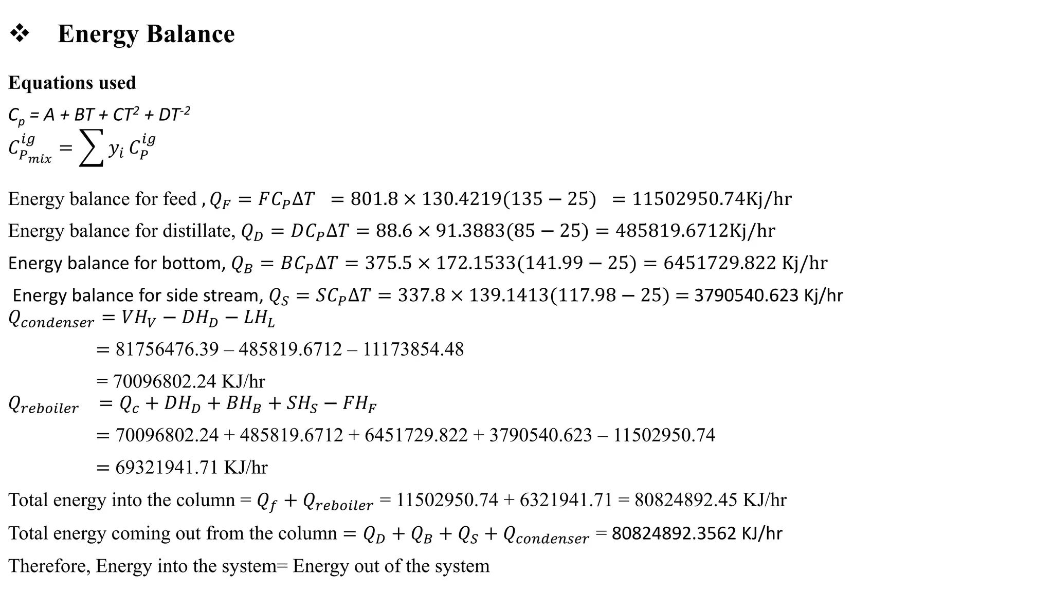 Design and Simulation of Divided Wall Column - Design of the Column | PPTX