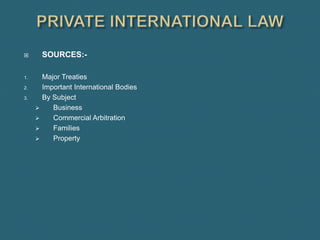 Public International Law Vs. Private International Law | PPTX