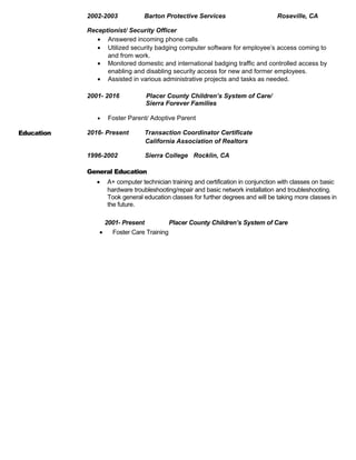 Beth's resume 2016 | PDF