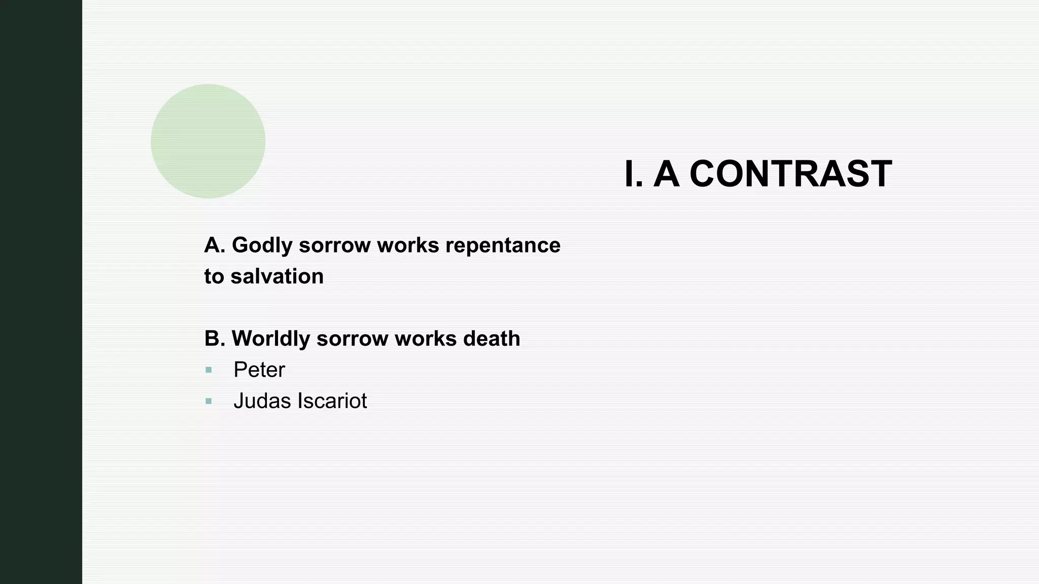 2 Corinthians 7:8-16 Godly Sorrow | PPTX