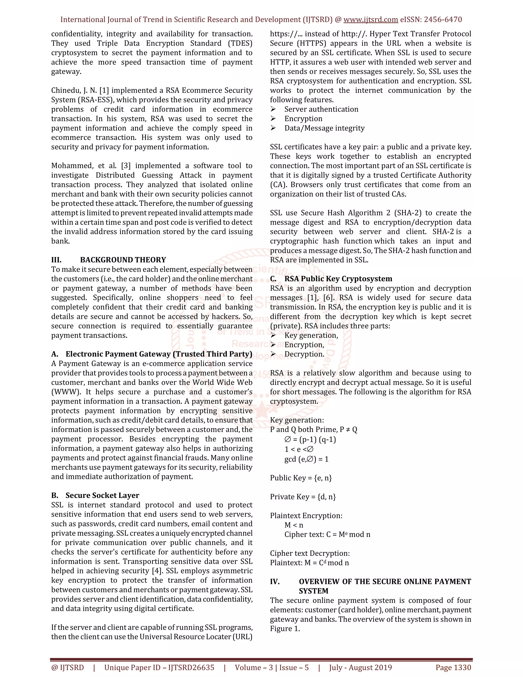Design and Implementation of Electronic Payment Gateway for Secure ...